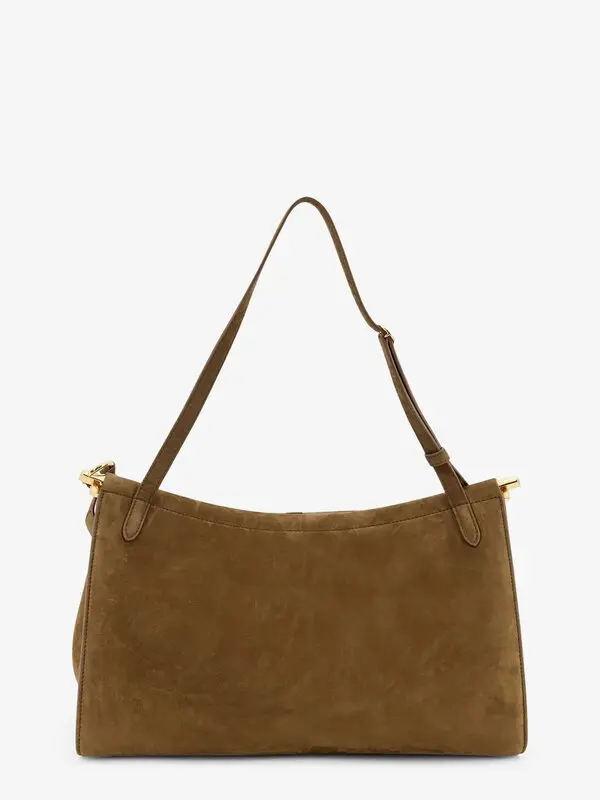 Alaïa Le Click Pocket 35 Nabuck Shoulder Bag - Green