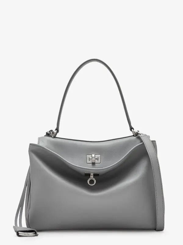 Balenciaga Rodeo Leather Crossbody Bag - Grey