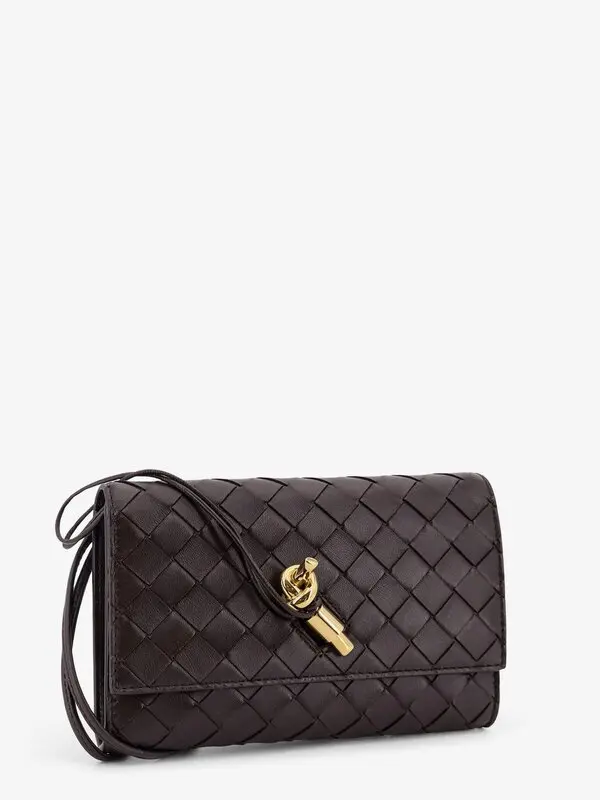 Bottega Veneta Andiamo Woven Leather Bag With Knot Closure