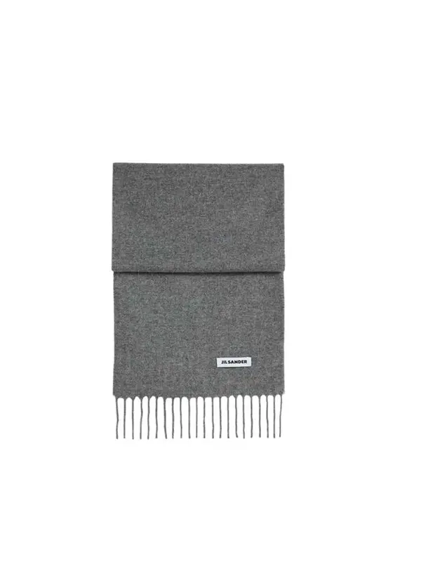 JIL SANDER Small Wool Scarf - Gray