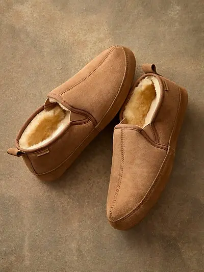 Overland Owen Sheepskin Slippers Wide Width