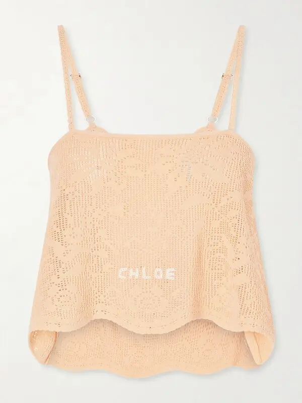 Chloé Crocheted Cotton Top