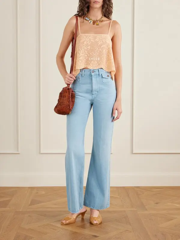 Chloé Crocheted Cotton Top