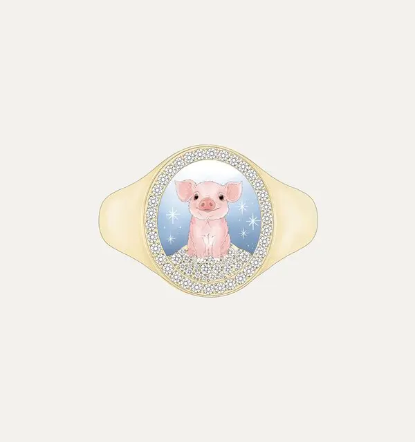 CECE JEWELLERY Chinese Zodiac Signet Ring