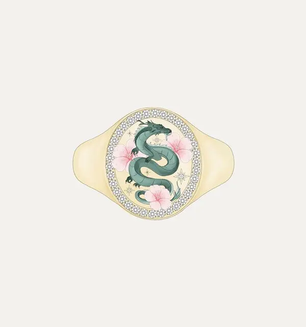 CECE JEWELLERY Chinese Zodiac Signet Ring