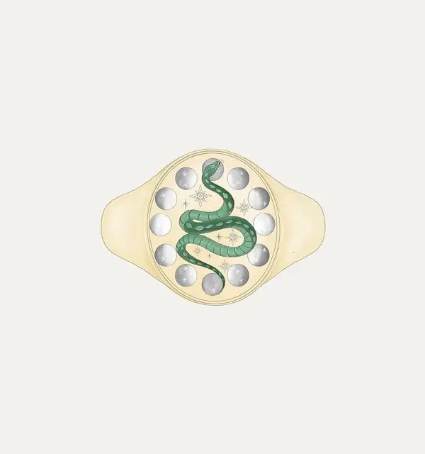 CECE JEWELLERY Chinese Zodiac Signet Ring