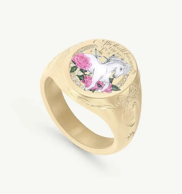 CECE JEWELLERY Fairytale Horse Signet Ring