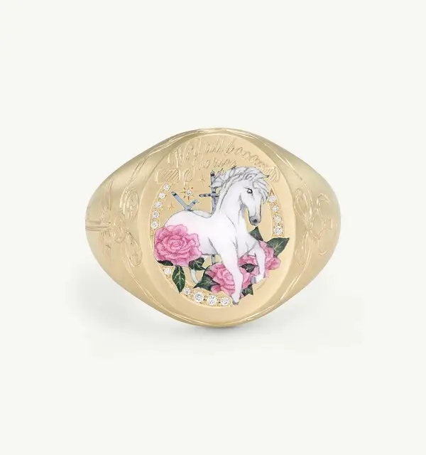 CECE JEWELLERY Fairytale Horse Signet Ring