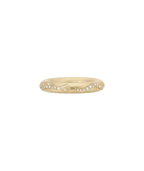 CECE JEWELLERY 18ct Yellow Diamond Serpent Ring - Gold