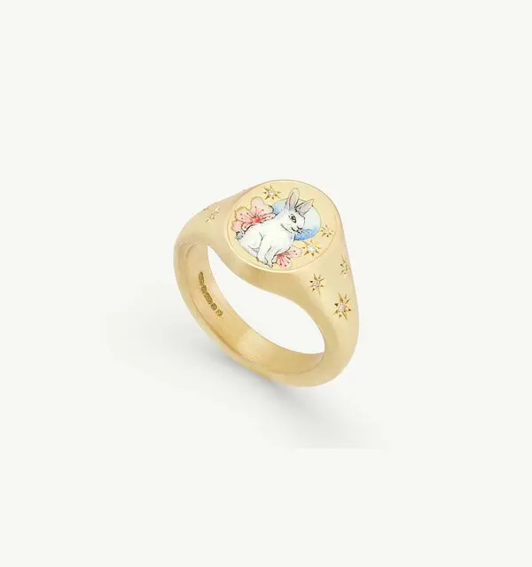 CECE JEWELLERY Bunny & Moon Signet Ring