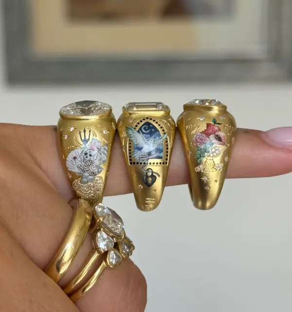 CECE JEWELLERY Secrets Of The Sea Ring With Oval Diamond