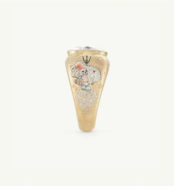CECE JEWELLERY Secrets Of The Sea Ring With Oval Diamond
