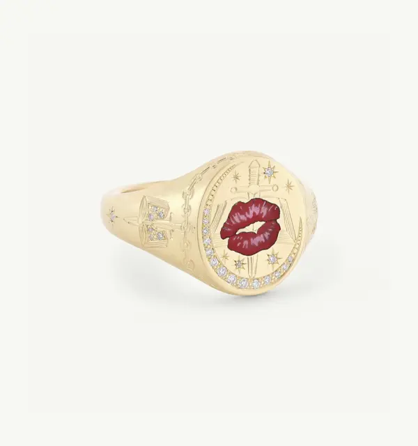 CECE JEWELLERY Violent Delights Signet Ring - Gold