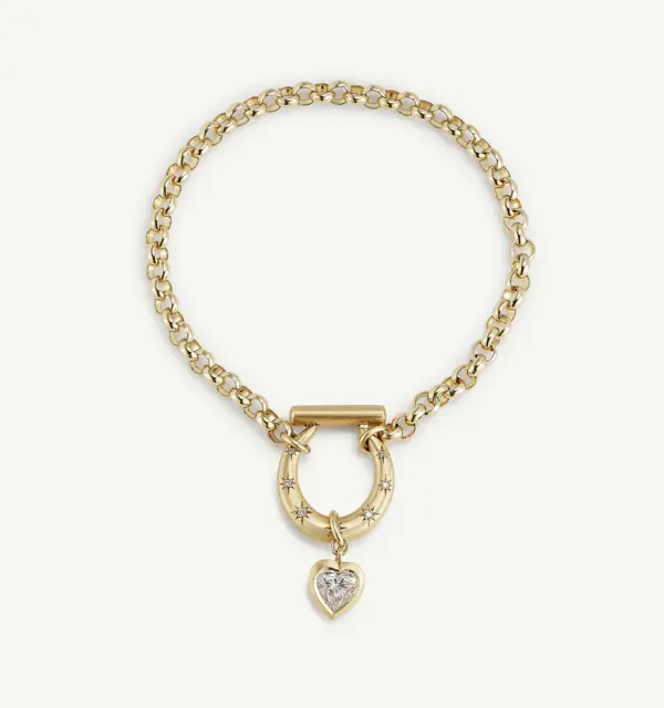 CECE JEWELLERY Horseshoe Charm Bracelet - Gold