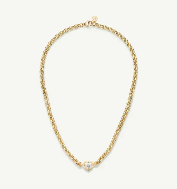 CECE JEWELLERY Sweetheart Necklace With Diamond Charm - Gold