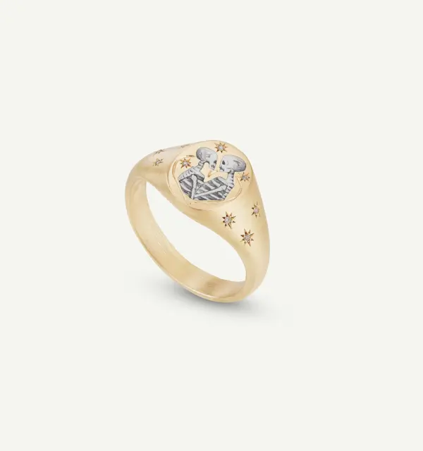 CECE JEWELLERY Skeleton Lovers Signet Ring