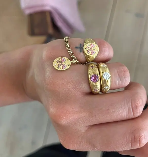 CECE JEWELLERY Pretty N' Pink Signet Ring