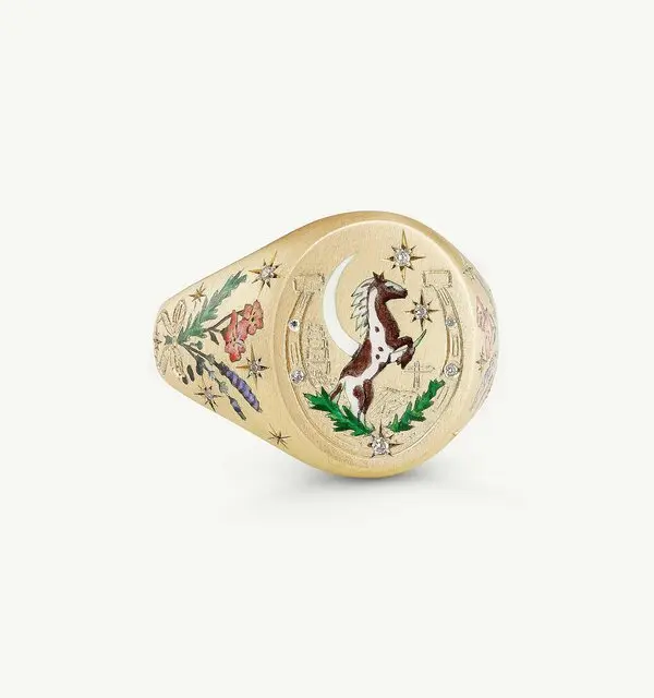 CECE JEWELLERY The Traveller’s Tale Signet Ring - Gold