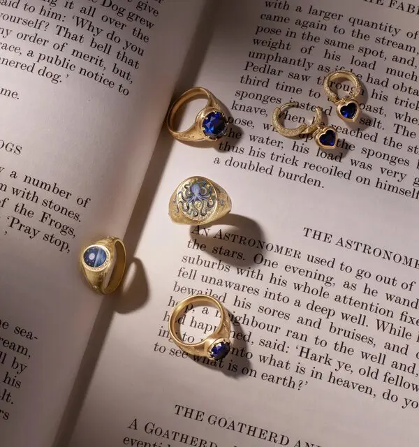 CECE JEWELLERY Lovers Knot Sapphire Ring