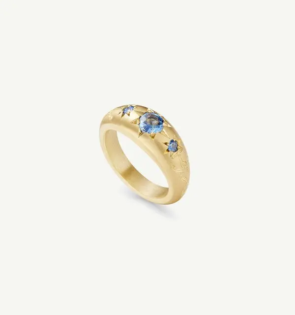 CECE JEWELLERY Anchored Forever Ring With Sapphires