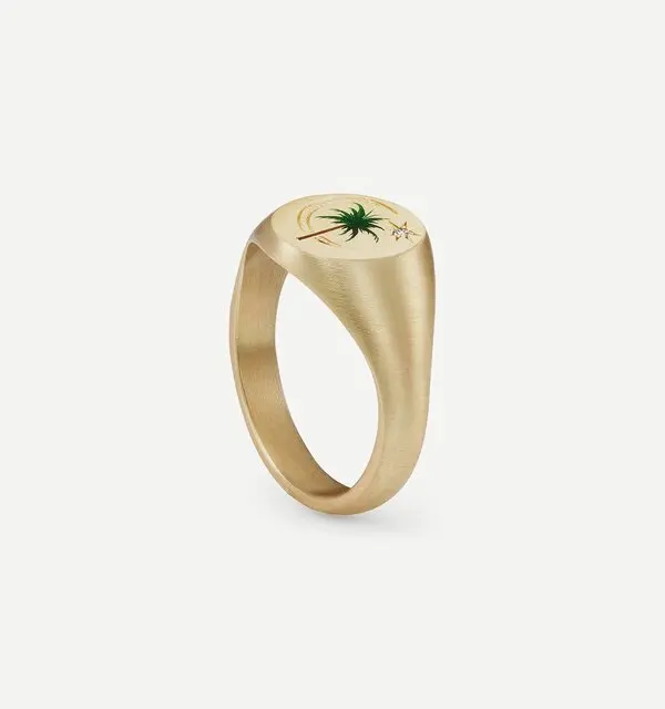CECE JEWELLERY Palm & Moon Signet Ring