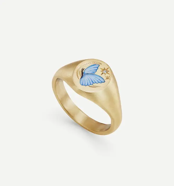 CECE JEWELLERY Butterfly & Moon Ring