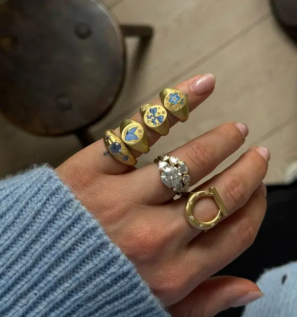 CECE JEWELLERY Butterfly & Moon Ring