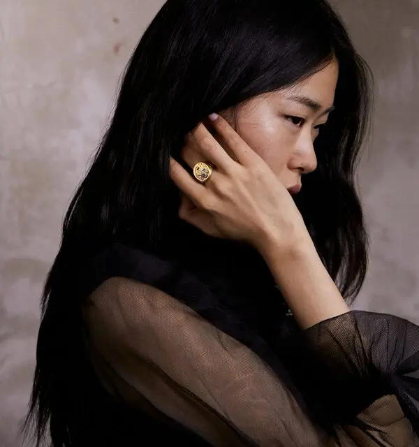 CECE JEWELLERY A Sailor's Superstition Ring With Diamonds And Enamel