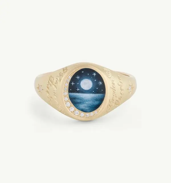 CECE JEWELLERY Moonlit Sea Signet Ring