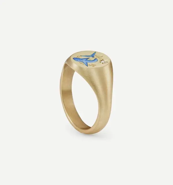 CECE JEWELLERY Shark & Anchor Signet Ring