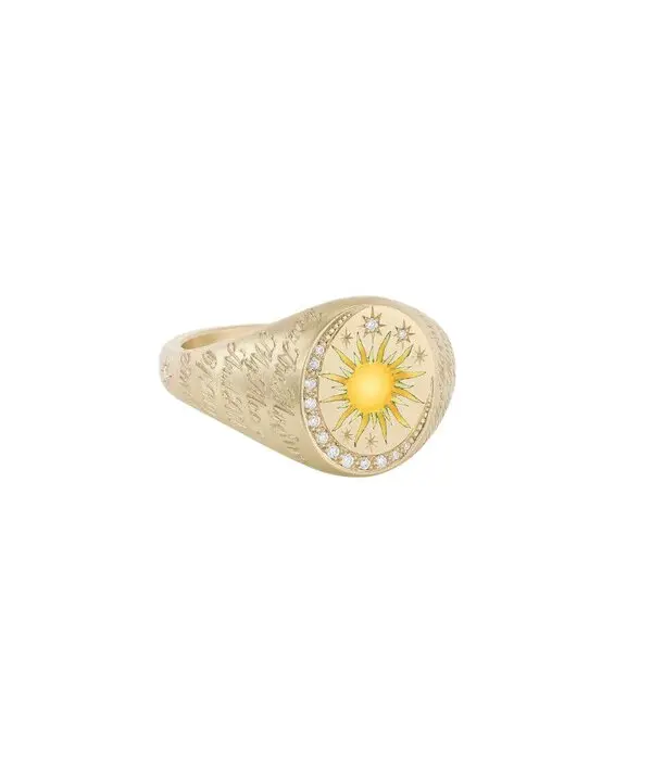 CECE JEWELLERY You Are My Sun Signet Ring - Gold