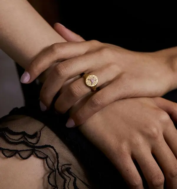 CECE JEWELLERY The Heartbreaker Ring With Diamonds And Enamel