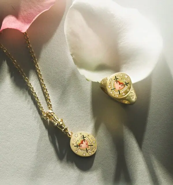 CECE JEWELLERY The Heartbreaker Ring With Diamonds And Enamel