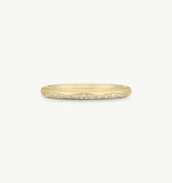 CECE JEWELLERY Scalloped Pavé Stacking Ring In 18ct - Gold