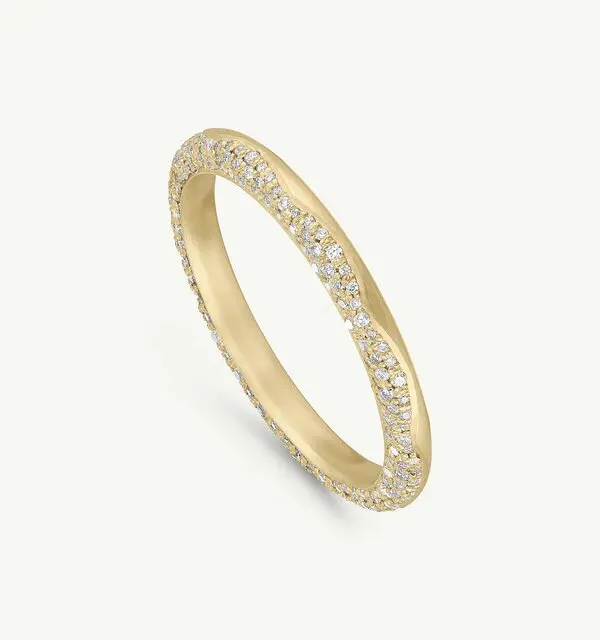 CECE JEWELLERY Scalloped Pavé Stacking Ring In 18ct