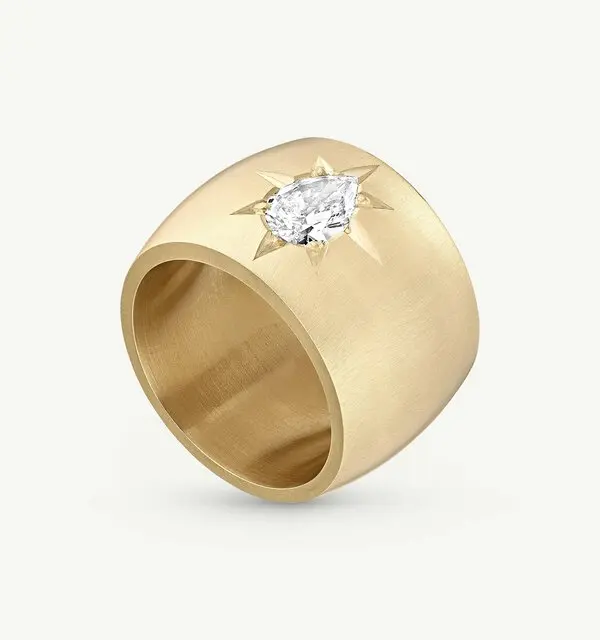 CECE JEWELLERY Come Rain Or Shine Barrel Ring With Diamond