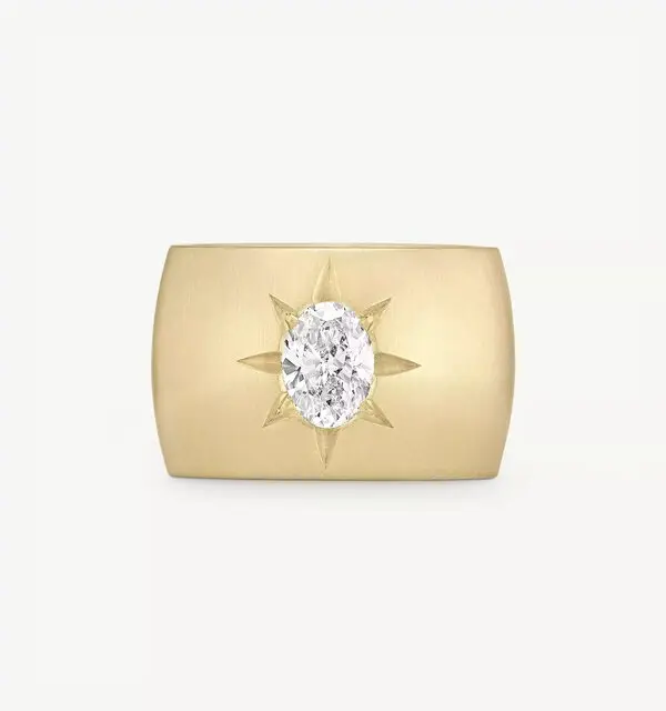 CECE JEWELLERY You Are My Sunshine Barrel Ring With Diamond - Gold