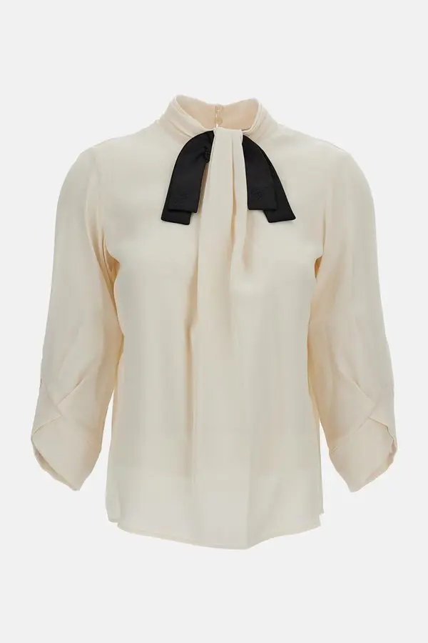 Elisabetta Franchi Bow Detail Shirt - Bianco