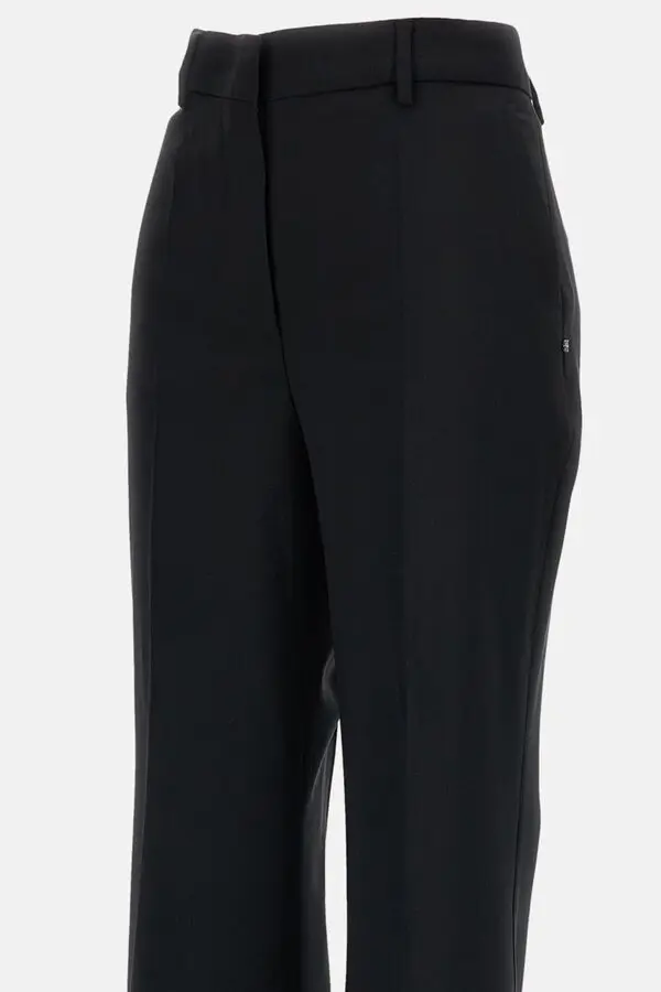 Sportmax Tailored Wool Fresco Wide Leg Trousers