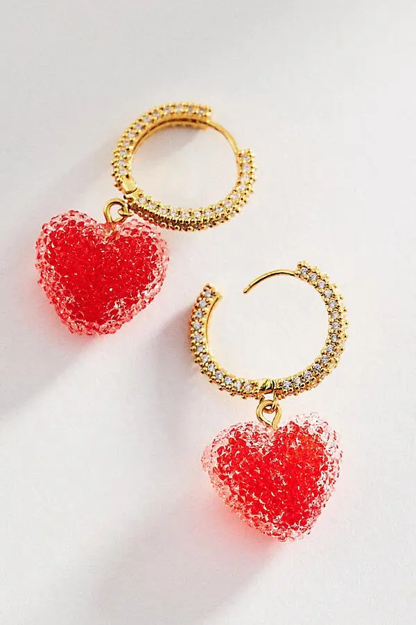 CRYSTAL HAZE Jelly Heart Drop Earrgs