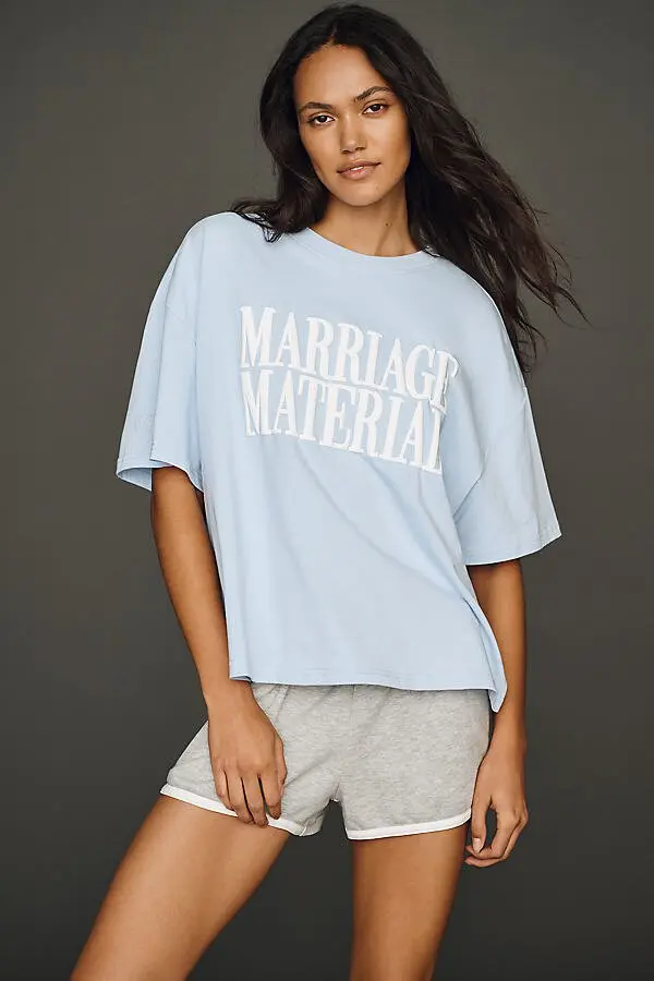 BRIDEMERCH Marriage Material" Graphic Tee