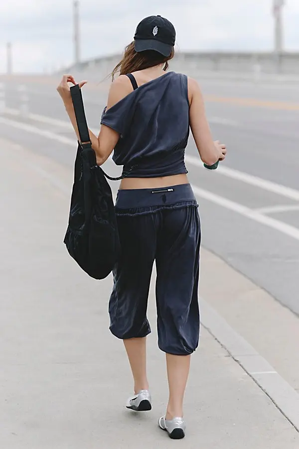 Free People Downtown Sandwashed Set - Black