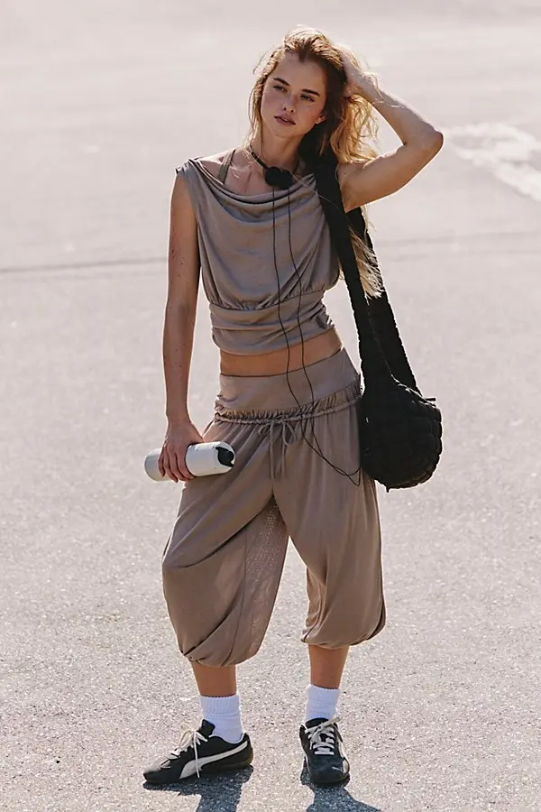 Free People Downtown Sandwashed Set - Fossil