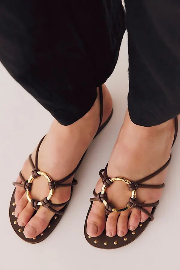 VICENZA Avelina Wrap Sandals - Chocolate