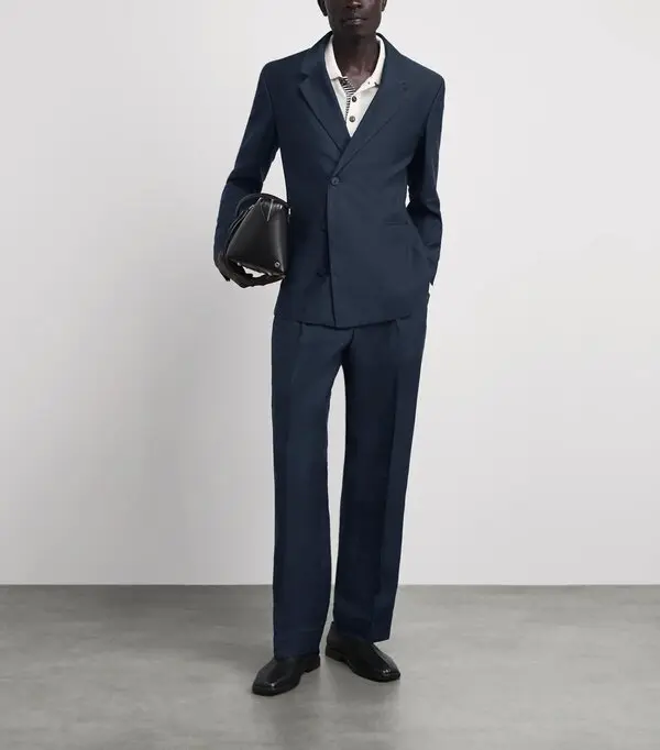 Jacquemus Linen-blend Pleated Croisière Trousers