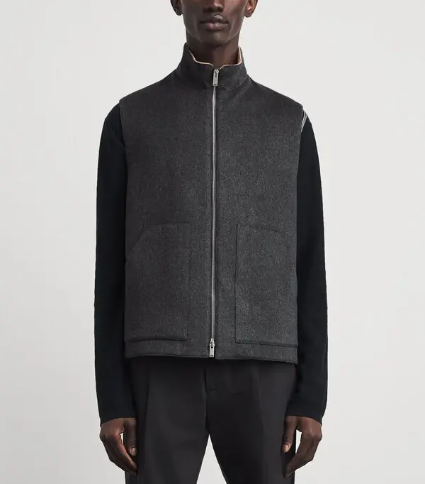 LARDINI Virgin Wool-cashmere Gilet