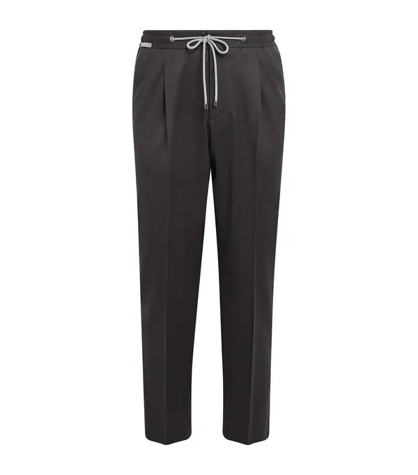 Corneliani Virgin Wool Drawstring Trousers