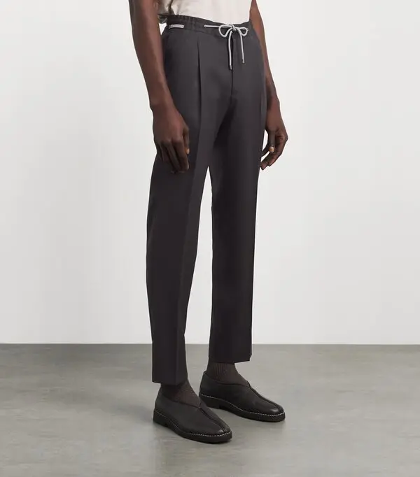 Corneliani Virgin Wool Drawstring Trousers
