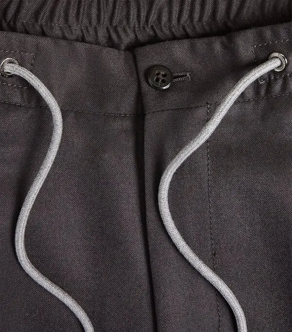 Corneliani Virgin Wool Drawstring Trousers