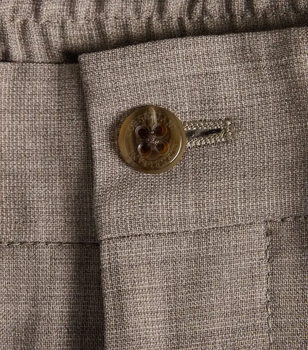 Corneliani Stretch-virgin Wool Drawstring Trousers